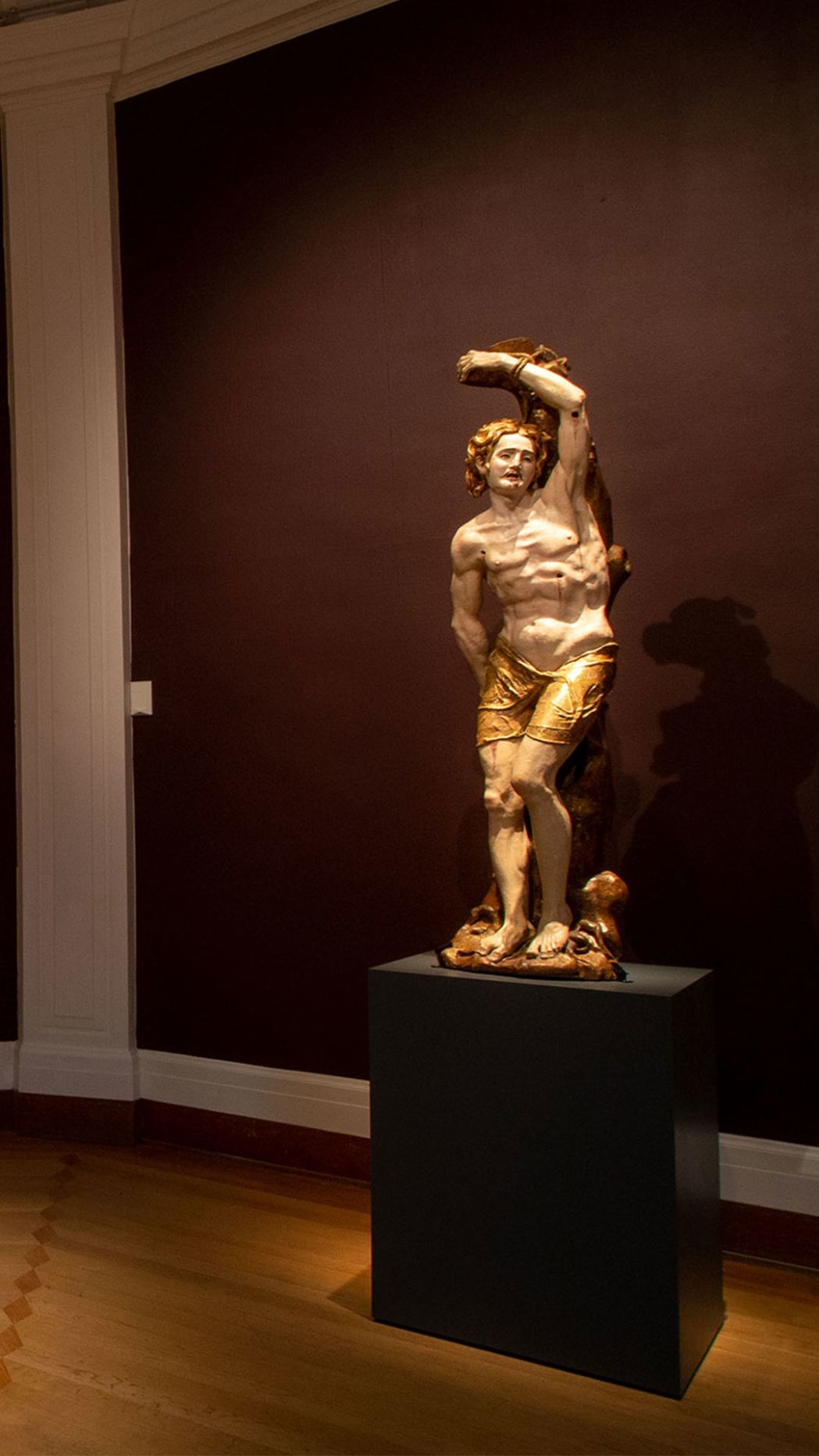 Two coloured sculptures